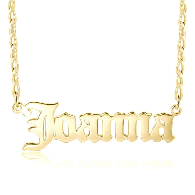 Gold Plated Old English Name Necklace | Your Jewellery Shop NZ
