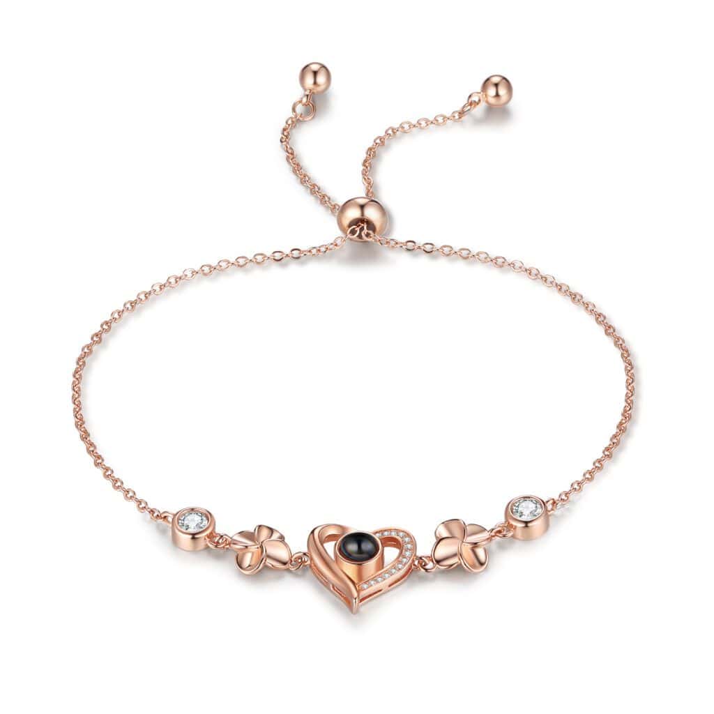 Customised Rose Gold Photo Projection Bracelet | Your Jewellery Shop NZ